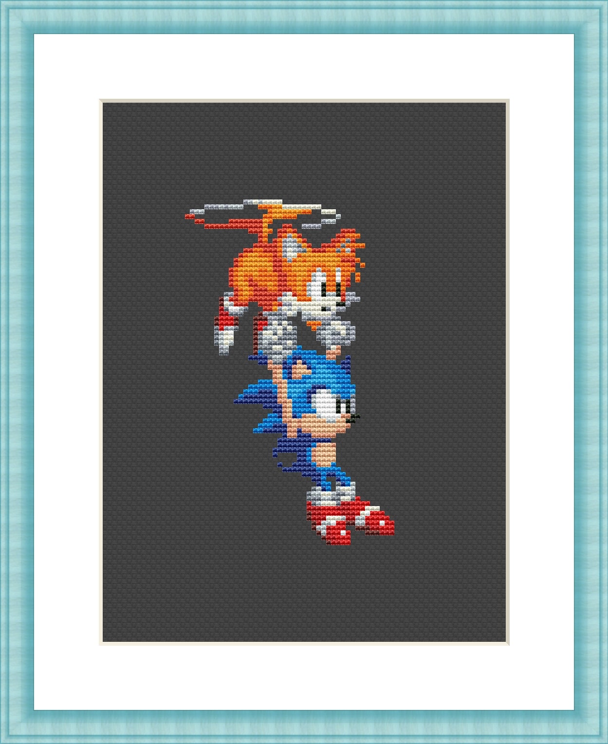 Sonic & Tails Funny Cross Stitch Pattern PDF Instant | Etsy Canada