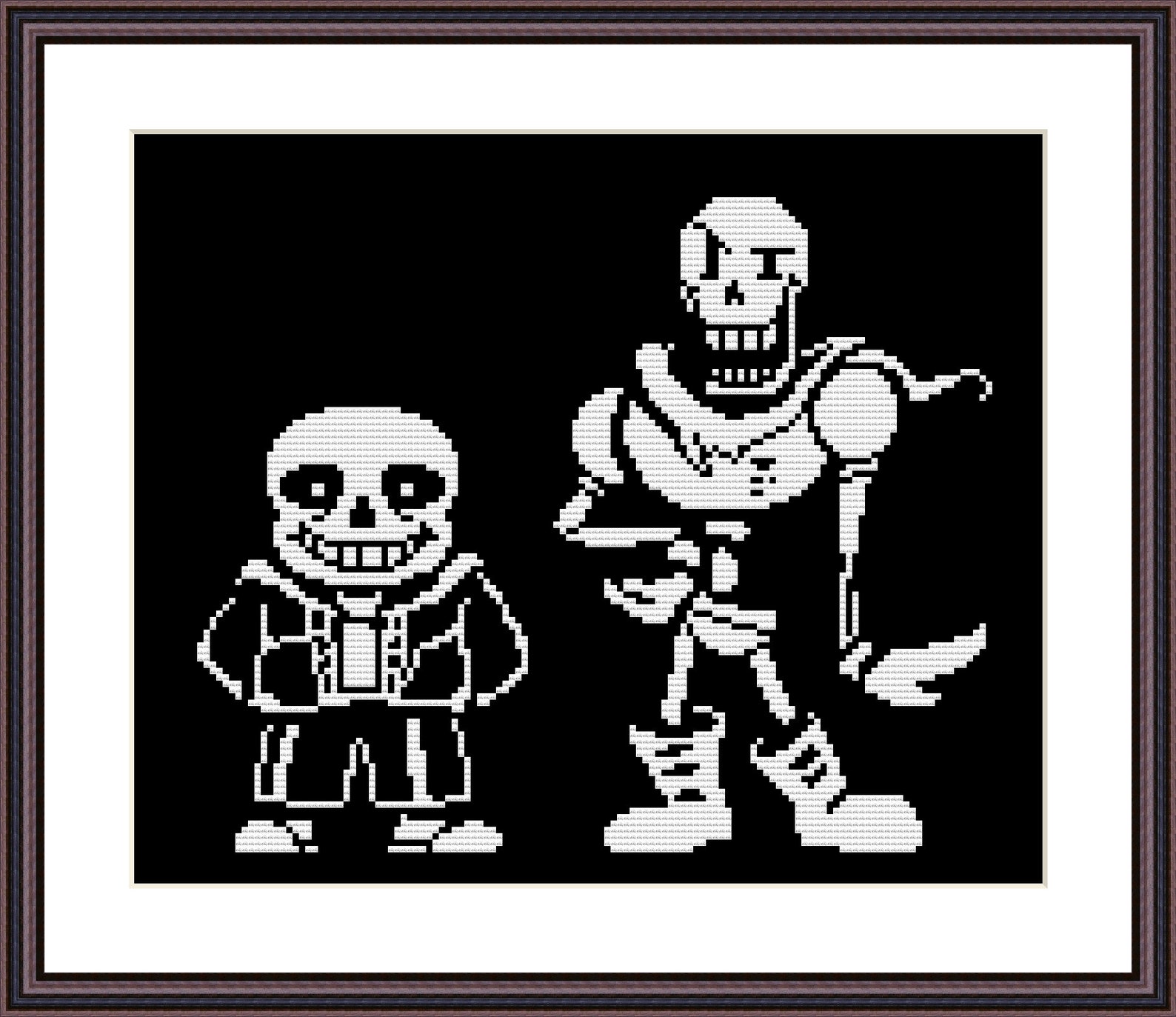 Cross Stitch Pattern Undertale Video Game Sans & Papyrus Funny - Etsy
