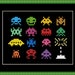 Space Invaders Funny Modern Cross Stitch Pattern PDF Instant - Etsy