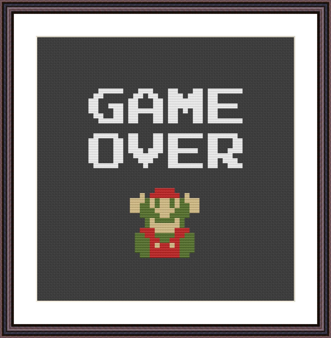 Super Mario Game Over Set of 2 Patterns 3 size Retro Video | Etsy