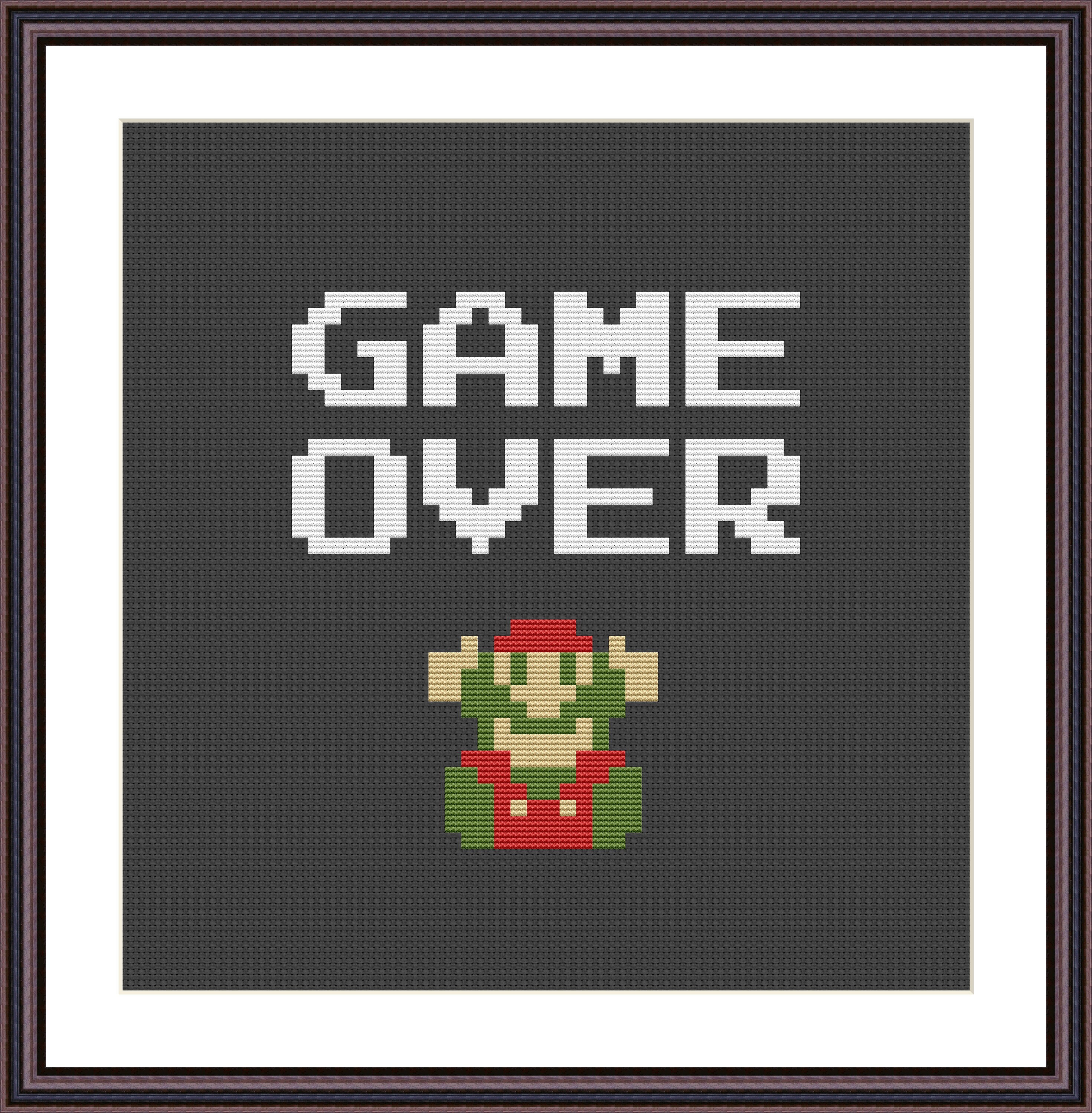 Super Mario Game Over Set of 2 Patterns 3 size Retro Video | Etsy