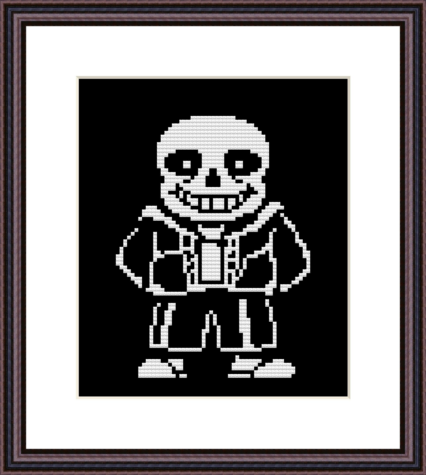 Cross Stitch Pattern Undertale Video Game Sans Funny PDF Set - Etsy