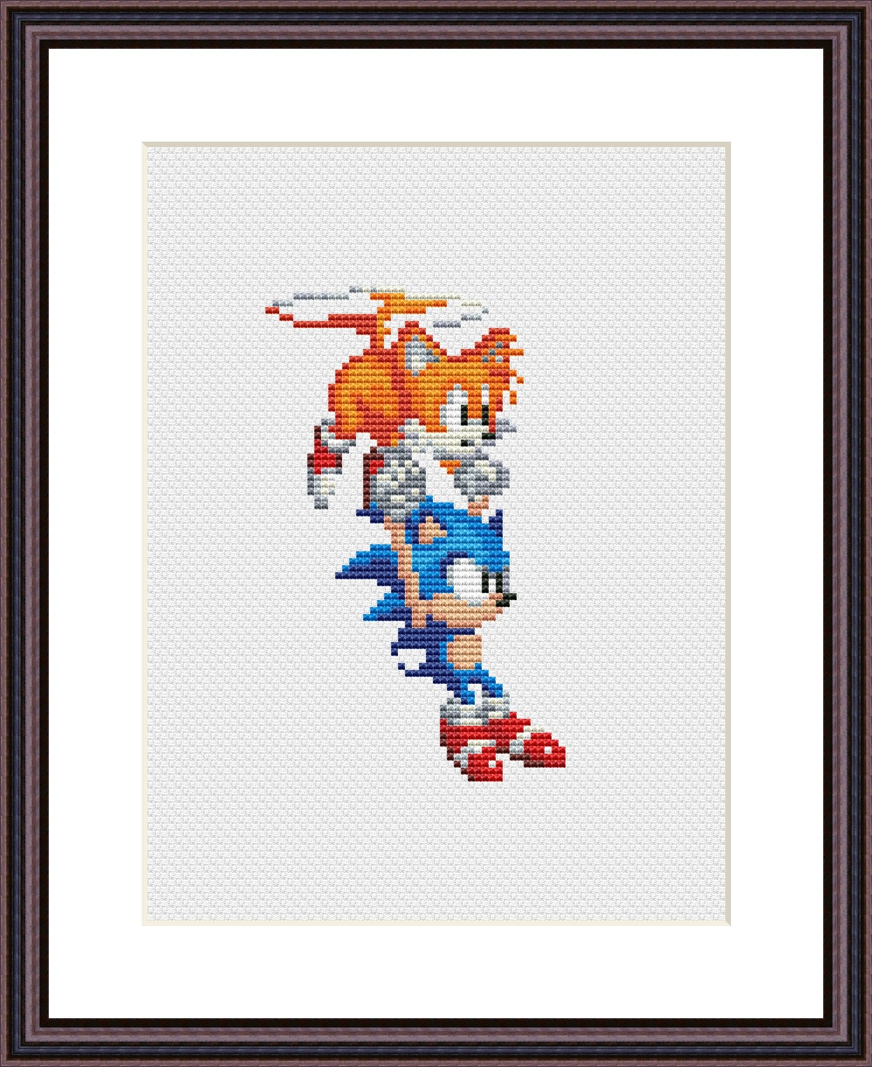 Sonic & Tails Funny Cross Stitch Pattern PDF Instant | Etsy Canada