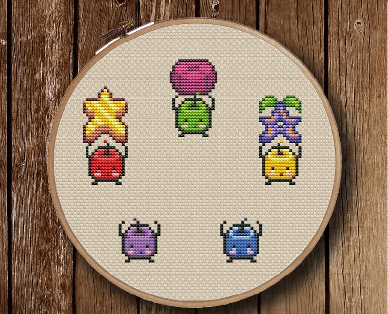Stardew Valley Inspired Junimo & Bundles Funny Video Game Cross Stitch ...