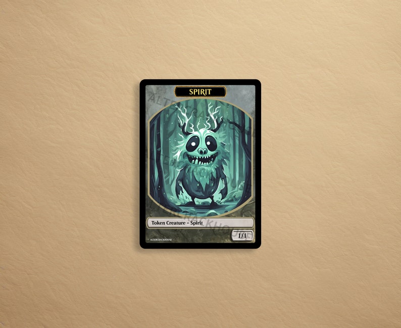 Spirit 1/1 Token MTG Custom Cards, Commander, EDH and CEDH High Quality ...