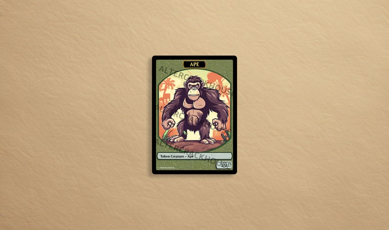 Ape 3/3 Token green MTG Custom Cards, Commander, EDH and CEDH High ...