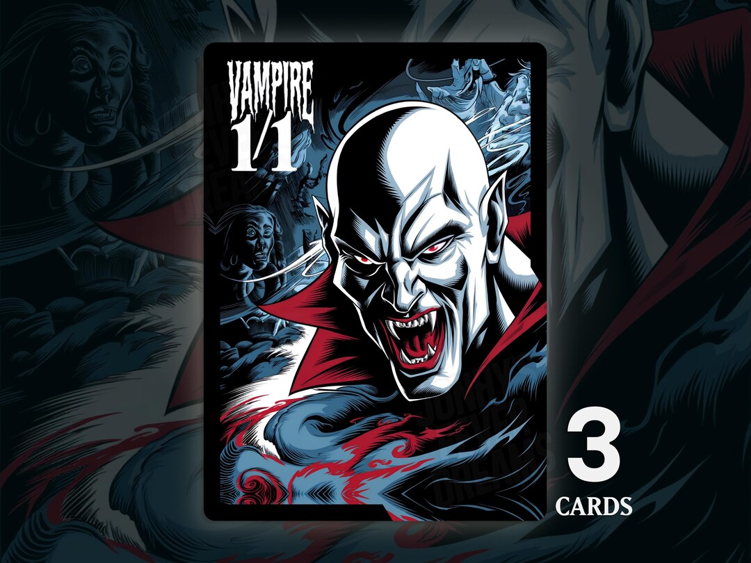 Vampire 1/1 Token - 3x Cards - MTG Custom Cards, Commander, Edh and ...