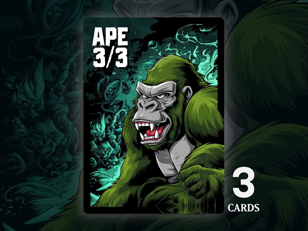 Ape 3/3 Token - 3x Cards - MTG Custom Cards, Commander, Edh and Cedh ...
