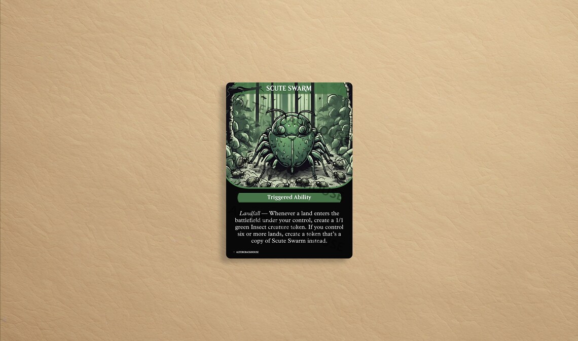 Scute Swarm Trigger MTG Custom Cards, Commander, EDH and CEDH High Quality Altered Proxies ...