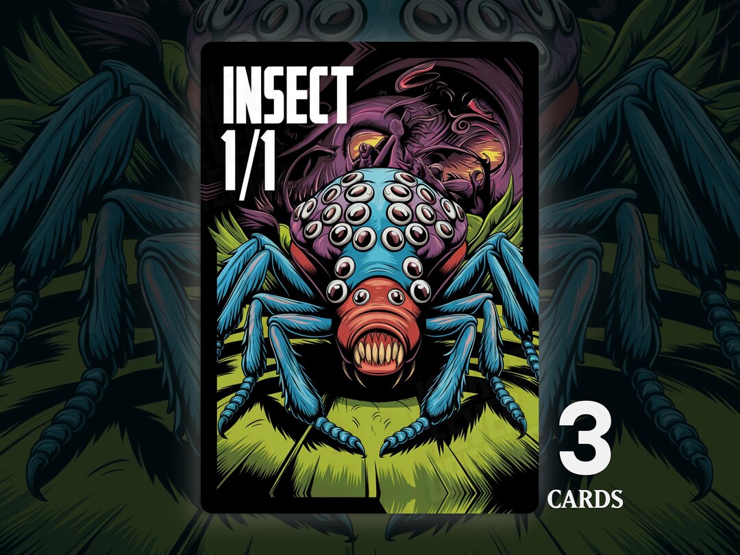 Insect 1/1 Token - 3x Cards - MTG Custom Cards, Commander, Edh and Cedh ...