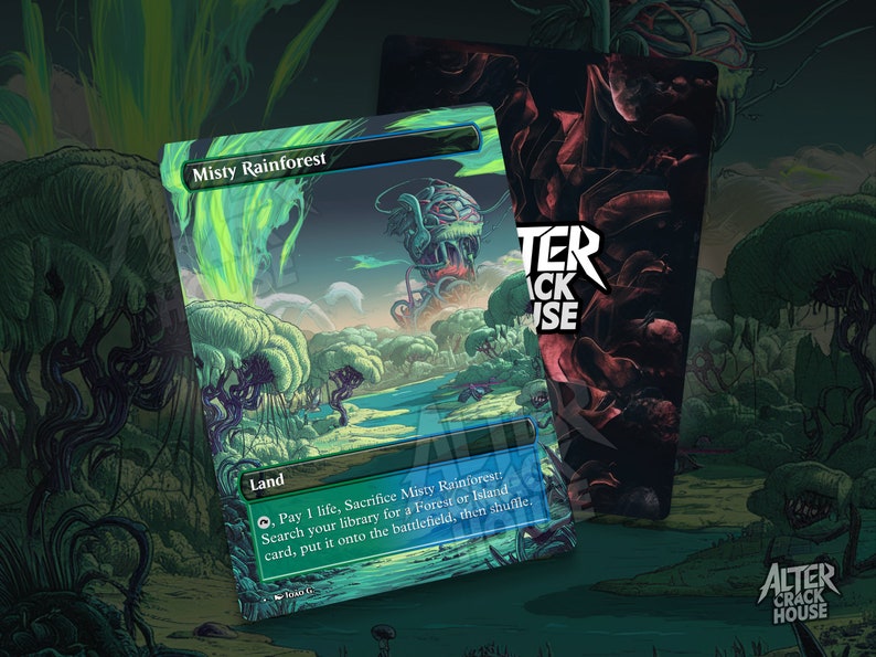 Misty Rainforest Full Art Fetch Land PRE-ORDER MTG Custom Cards ...