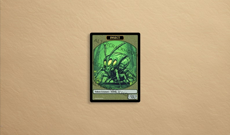 Insect 1/1 Token green MTG Custom Cards, Commander, EDH and CEDH High ...