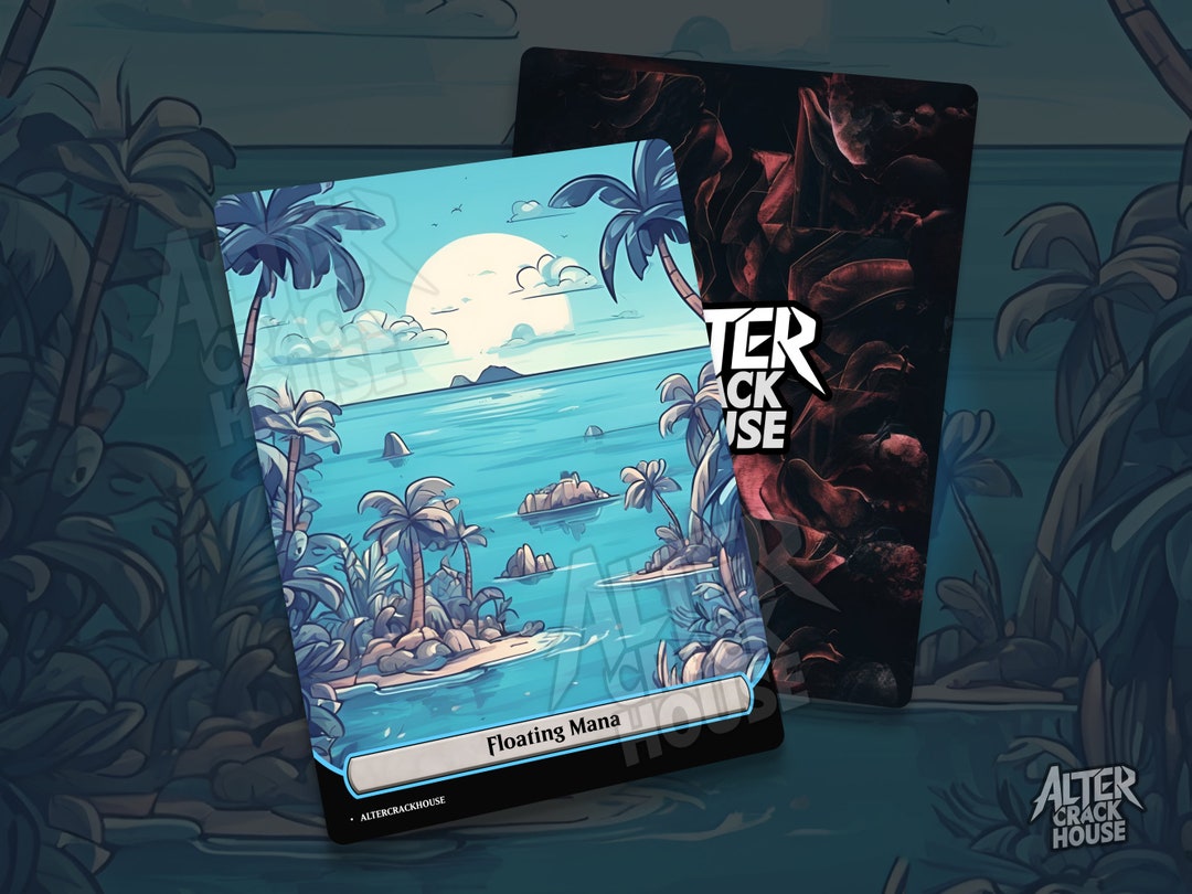 Floating Blue Mana Token MTG Custom Cards, Commander, EDH and CEDH High ...