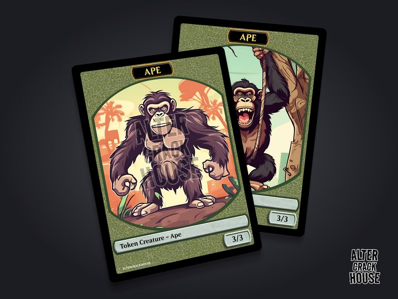 Ape 3/3 Token green MTG Custom Cards, Commander, EDH and CEDH High ...