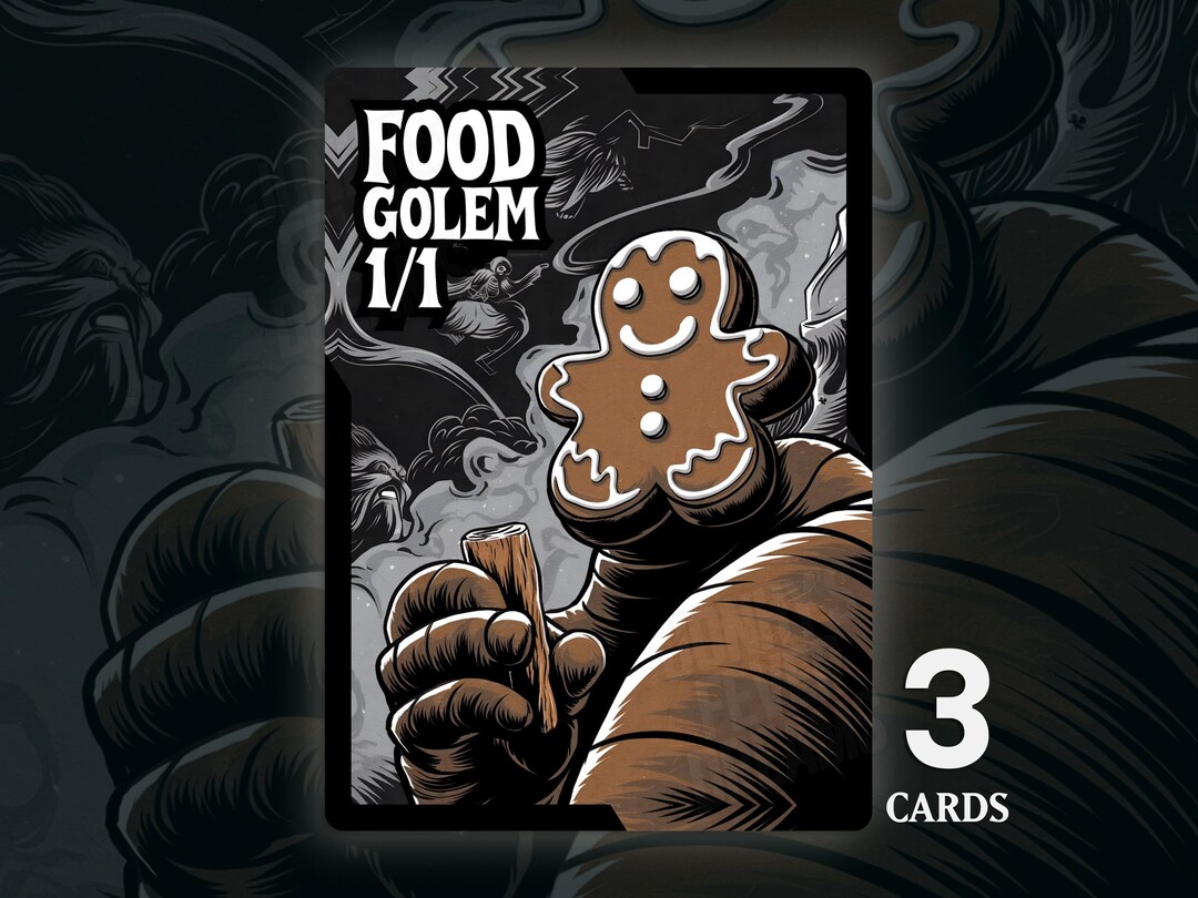 Food Golem 1/1 Token - 3x Cards - PRE-ORDER - MTG Custom Cards ...