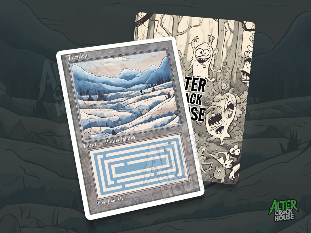 Tundra Dual Land Old School Retro Frame MTG Custom Cards, Commander ...