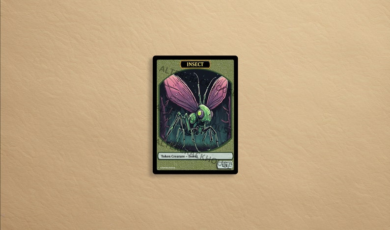 Insect 1/1 Token green MTG Custom Cards, Commander, EDH and CEDH High ...