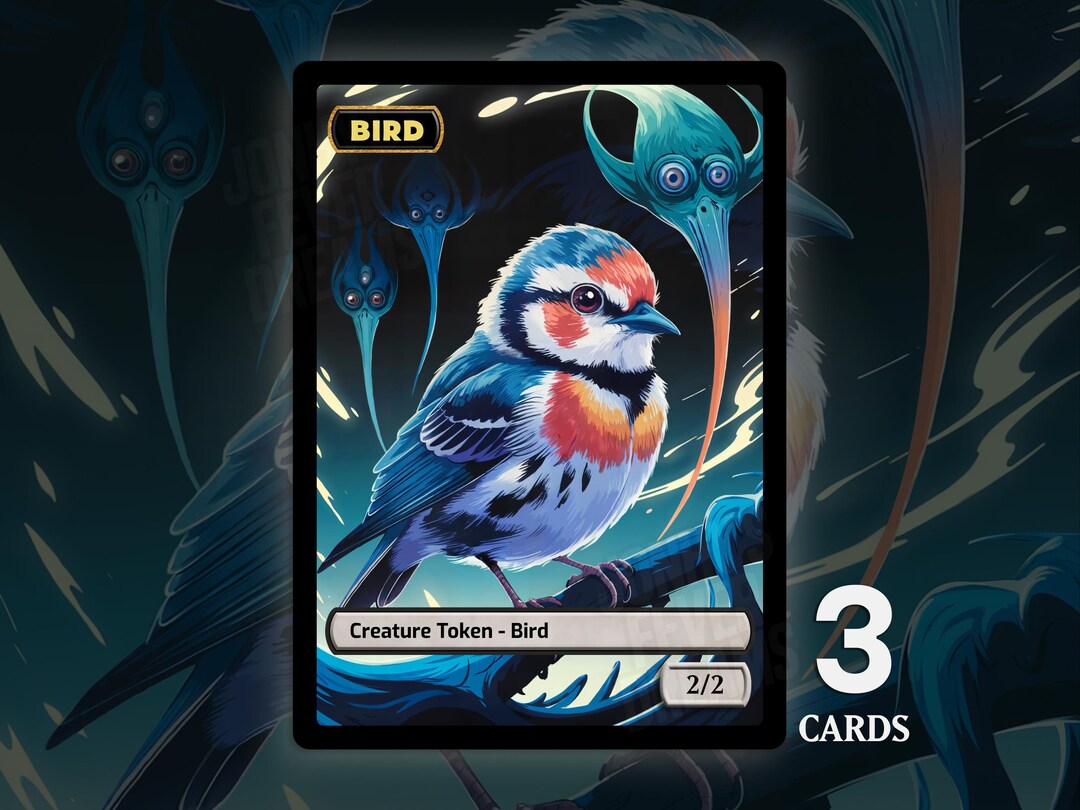 Bird 2/2 Token (v2) - 3x Cards - MTG Custom Cards, Commander, Edh and ...