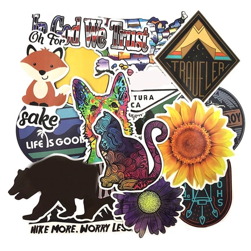 17pcs Mixed Traveling Stickers Planner Stickers Laptop | Etsy