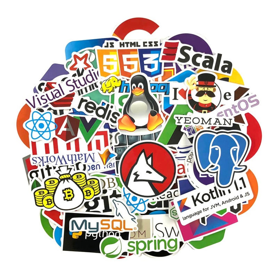 73pcs Science Stickers Pack Internet Programming Stickers Etsy