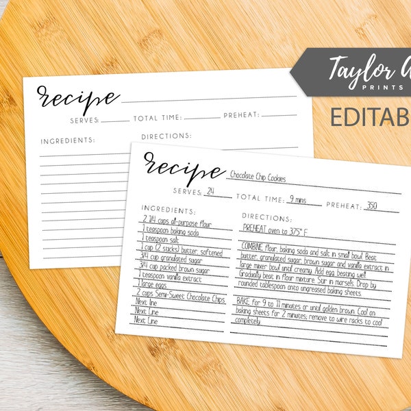 4x6 Menu Cards - Etsy