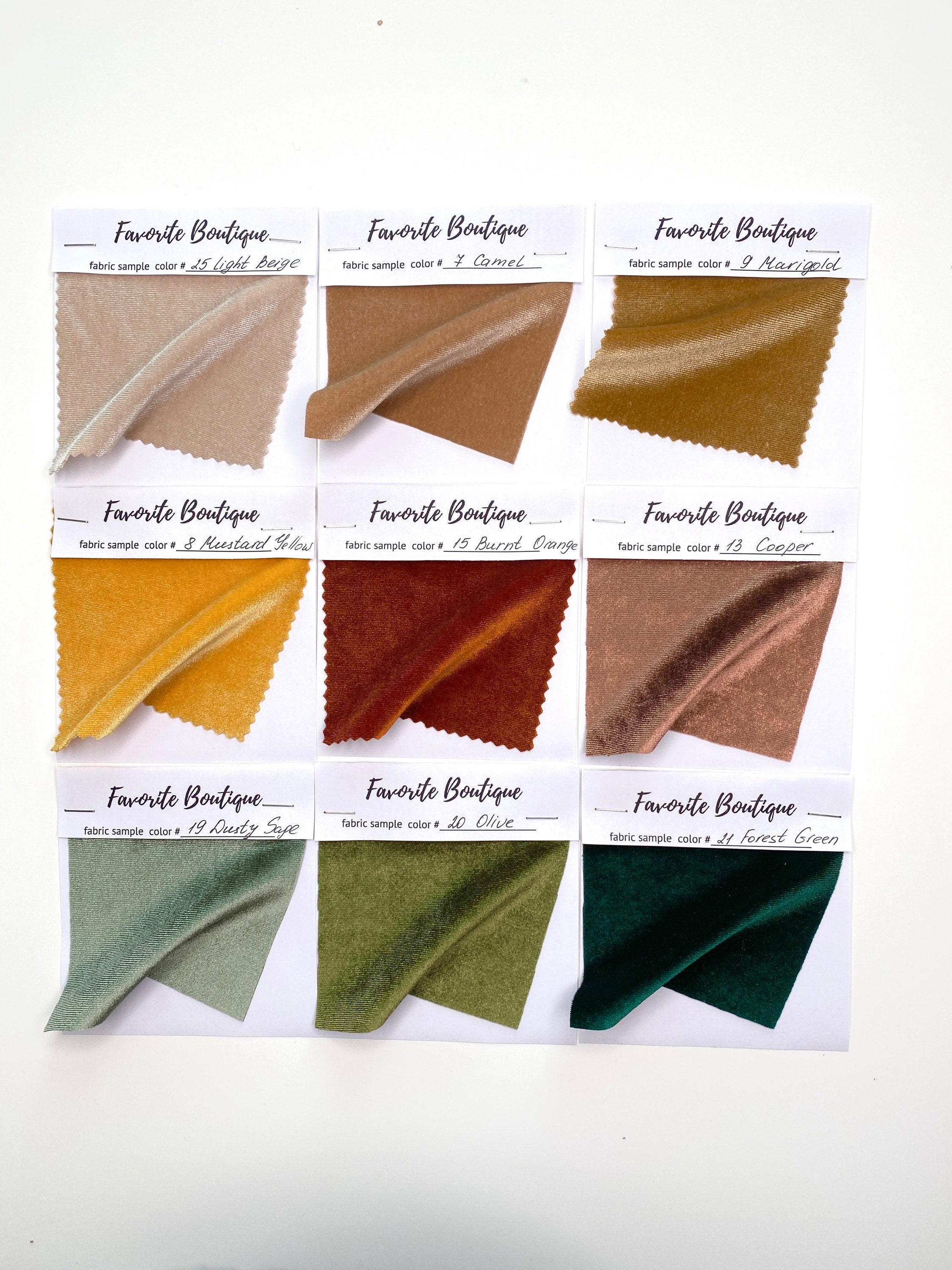 VELVET SWATCH SAMPLE Fabric Sample of Stretch Velvet - Etsy Canada