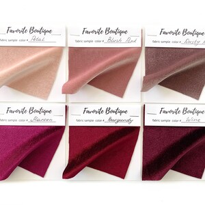 VELVET SWATCH SAMPLE Fabric Sample of Stretch Velvet - Etsy
