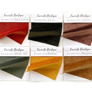 VELVET SWATCH SAMPLE Fabric Sample of Stretch Velvet - Etsy