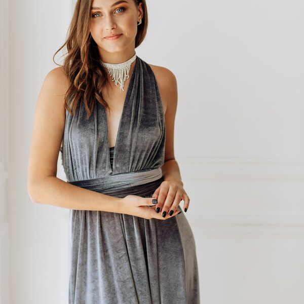 Gray Infinity Dress - Etsy