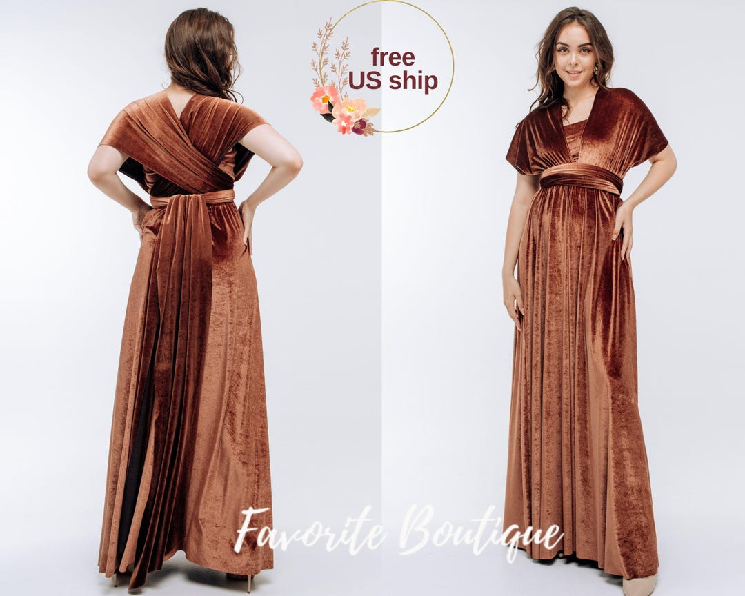 Copper Infinity Dress Multiway Bridesmaid, Flower Girl, Prom, Wrap ...