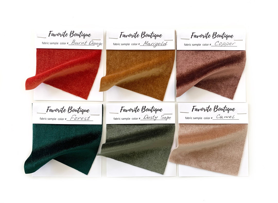 VELVET SWATCH SAMPLE Fabric Sample of Stretch Velvet - Etsy