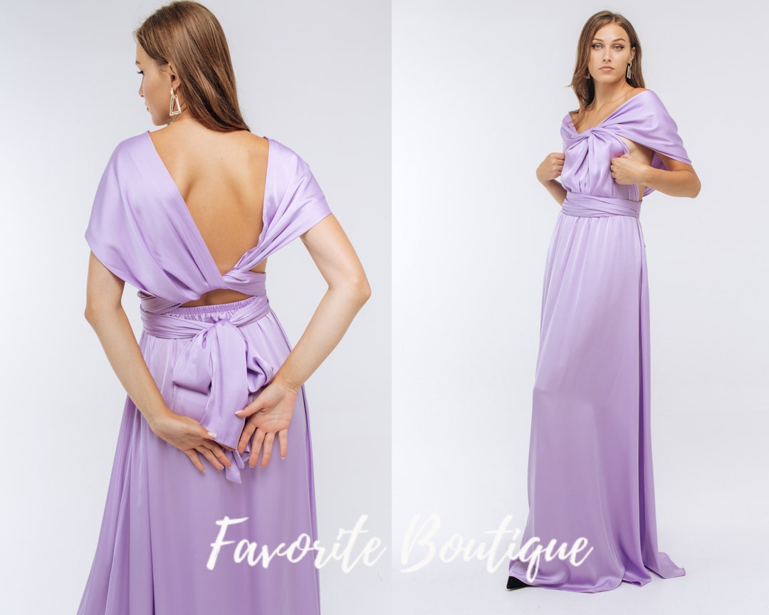Lilac Infinity Silk Dress Bridesmaid Dress Flower Girl Dress Prom Dress ...