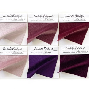 VELVET SWATCH SAMPLE Fabric Sample of Stretch Velvet - Etsy