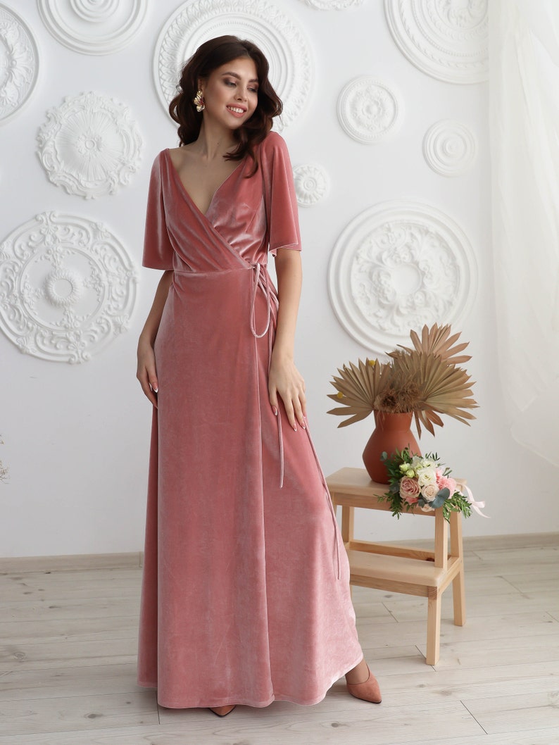 Velvet Bridesmaid Dress Mother of the Bride Velvet Prom - Etsy