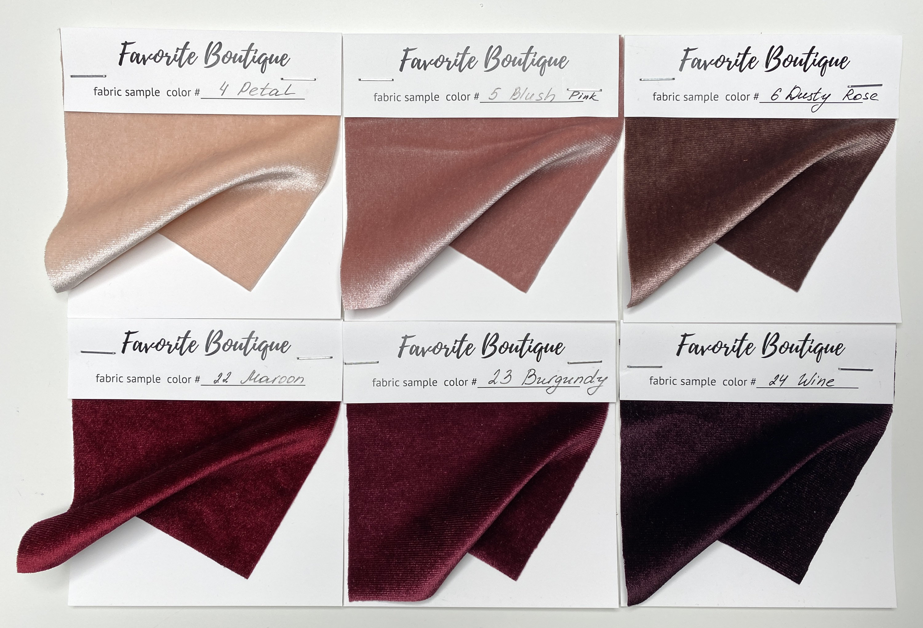 VELVET SWATCH SAMPLE Fabric Sample of Stretch Velvet - Etsy Canada