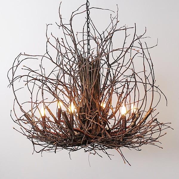 Twig Chandelier - Etsy