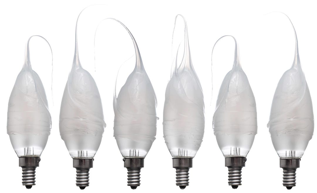Hand Dipped Long Taper Bulbs, LED, 5 Bulb Pack, Dimmable - Etsy