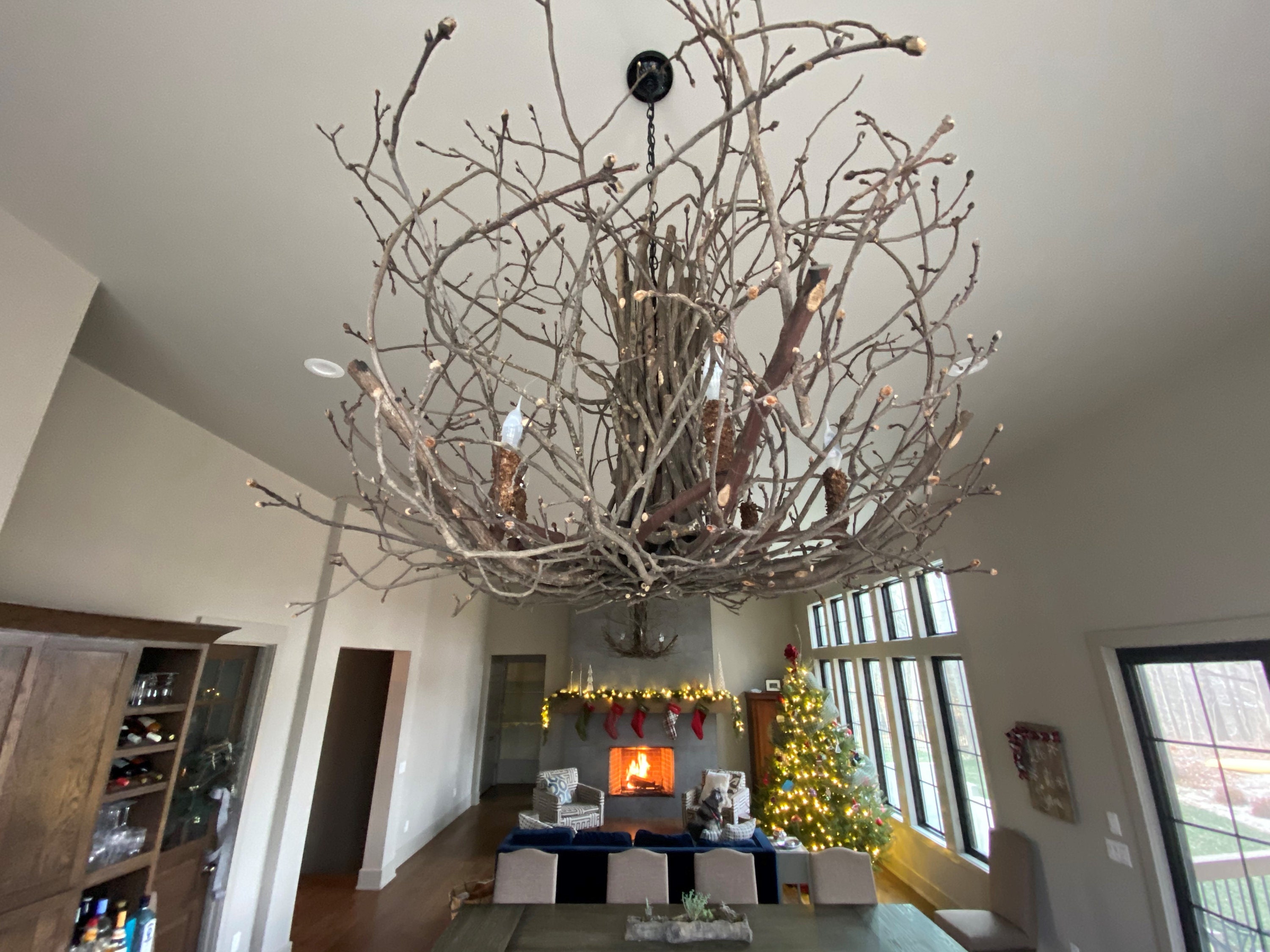 Wildwood Style 46 Rustic Hickory Branch Twig Chandelier by Wish Designs ...