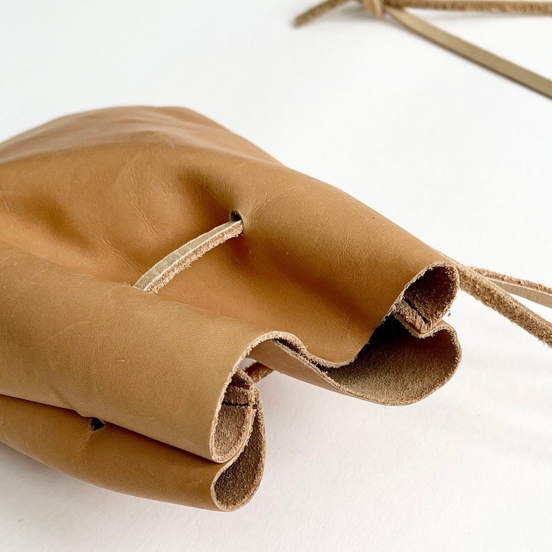 Leather Drawstring Pouch - Etsy