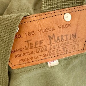 Army Green Backpack Yucca Pack Vintage 50s 60s Style 185 Cotton Canvas ...