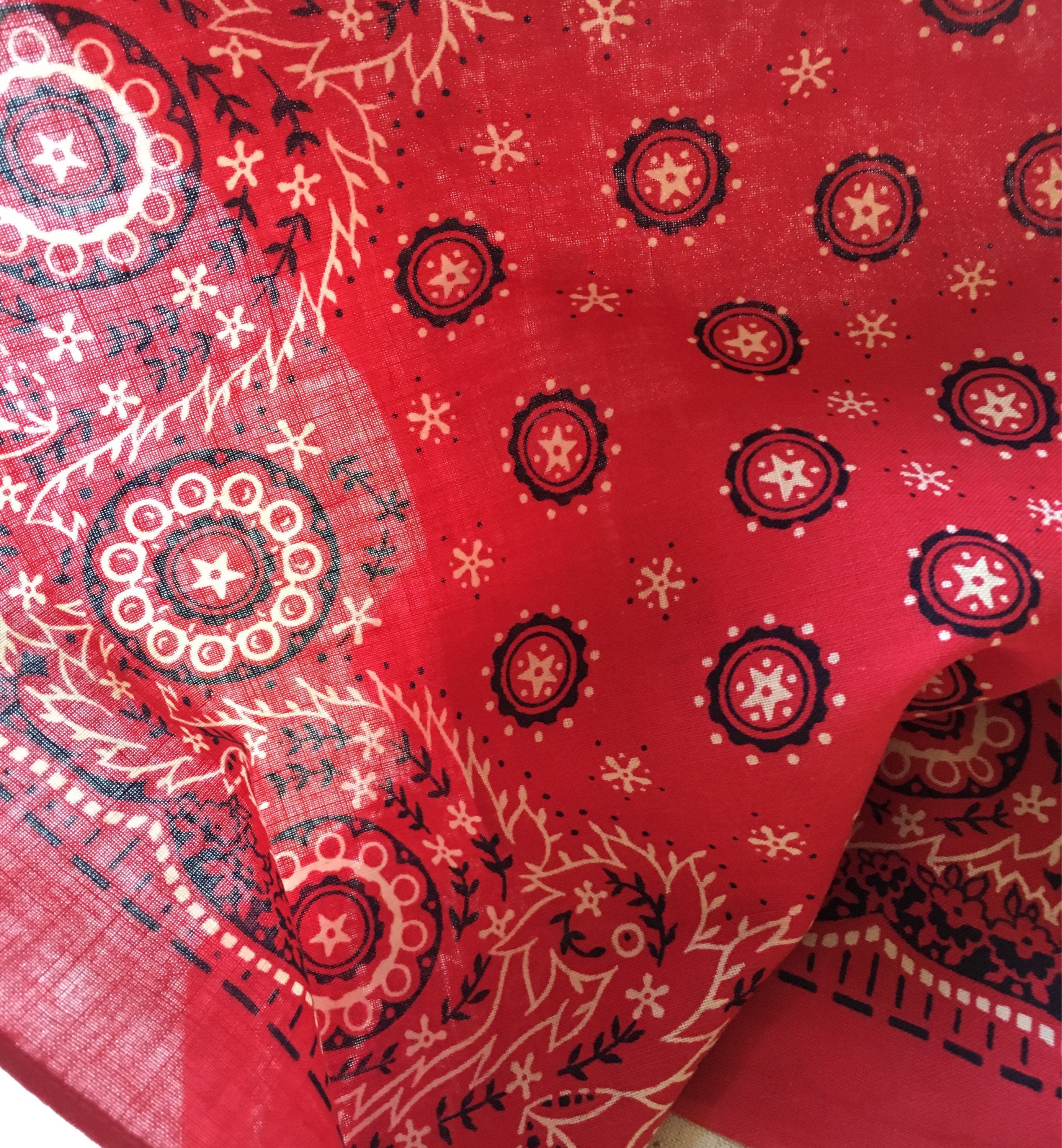 Elephant Trunk Down Bandana Vintage 50s Collectible Fast Color Red ...