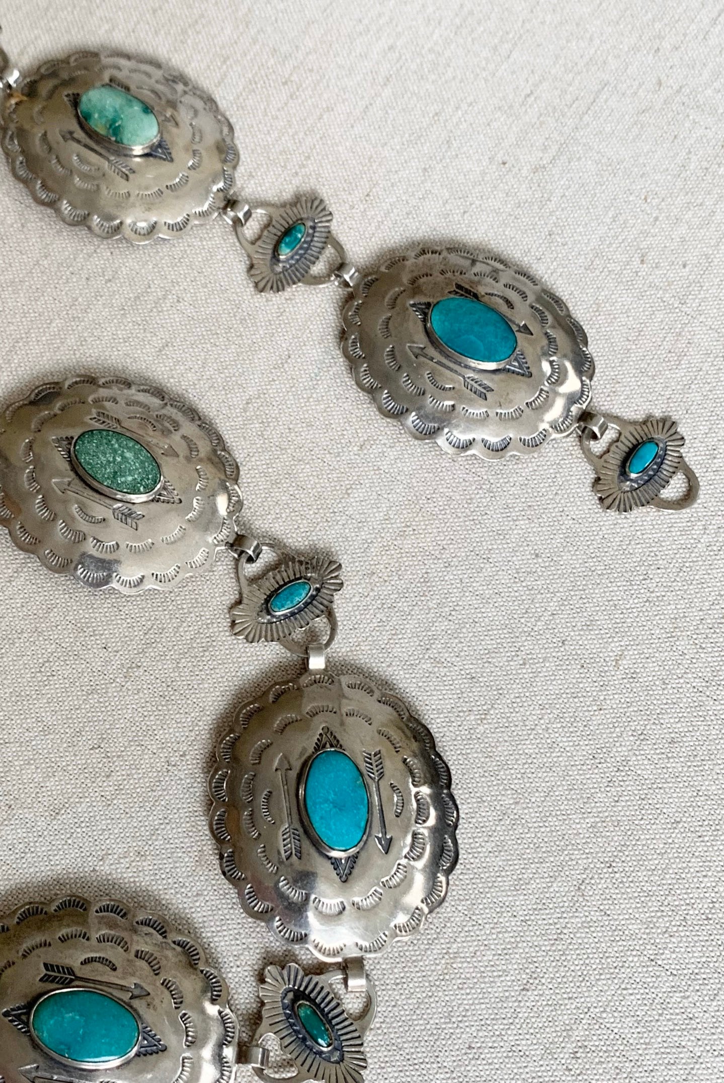 RESERVED Sterling Silver Turquoise Concho Belt Vintage Native American ...