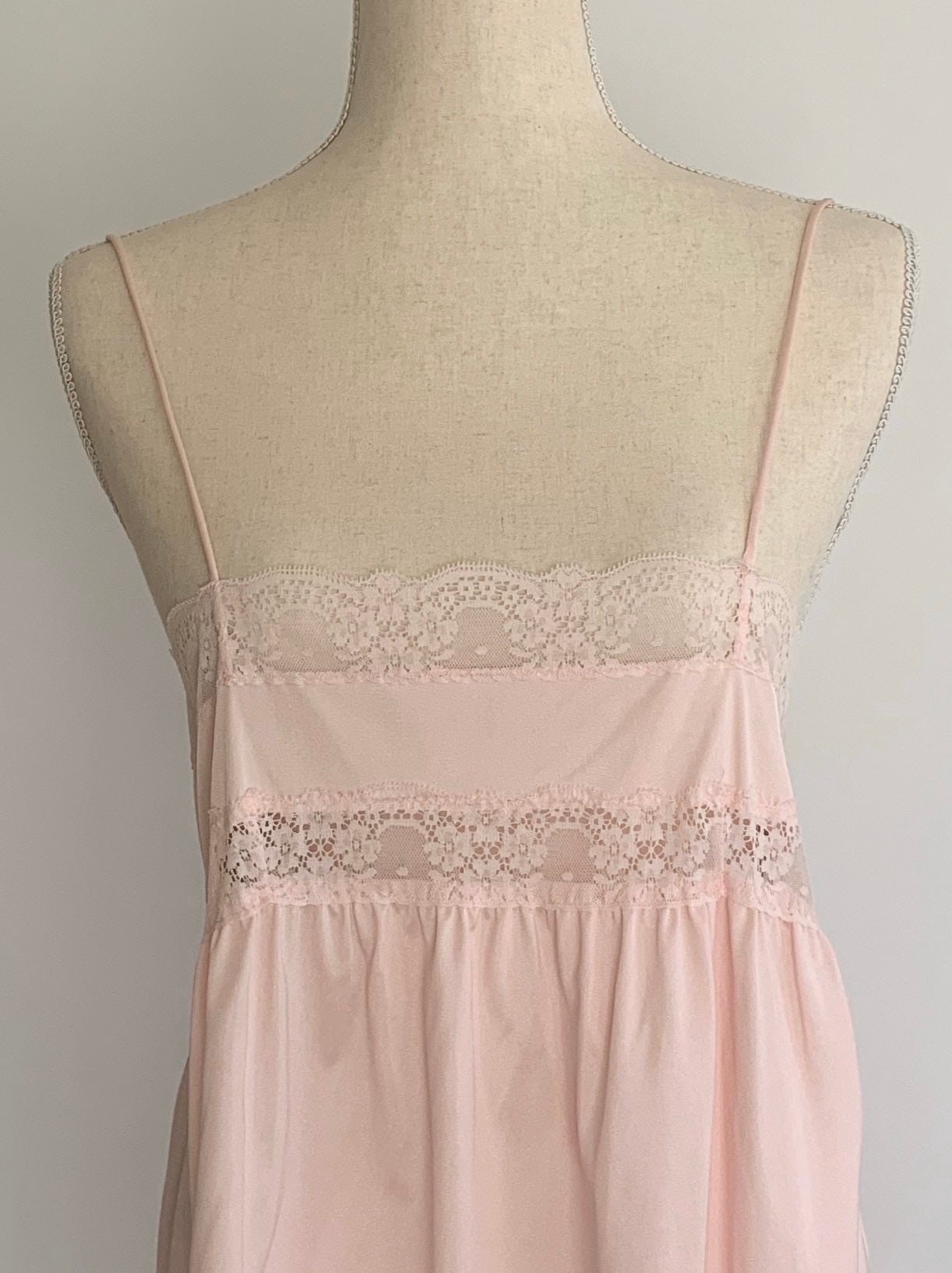 Debenhams Pink Lace Babydoll Nightie Nightgown Sexy Low Cut Lace Bust ...