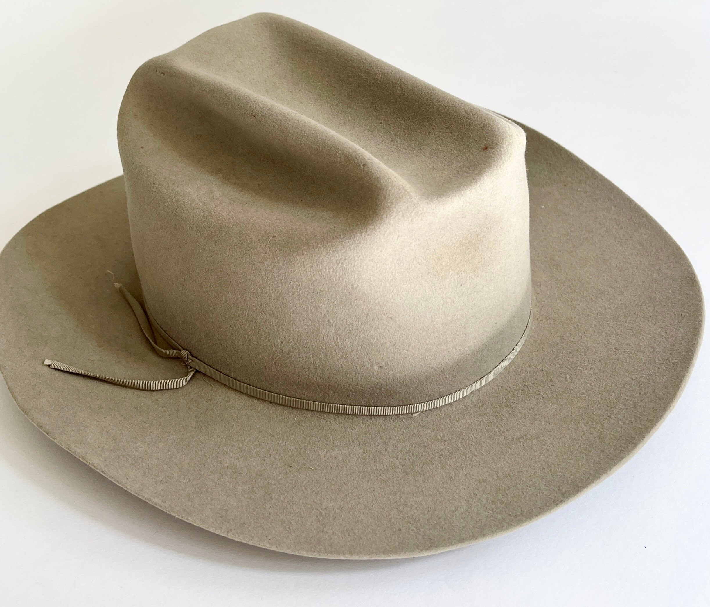 Beat Up Stetson Hat Cowboy Hat Open Road Style Fedora Beige XXX Beaver ...