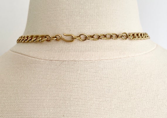 Monet Gold Chain Necklace Vintage 80s 90s Chunky Gold… - Gem
