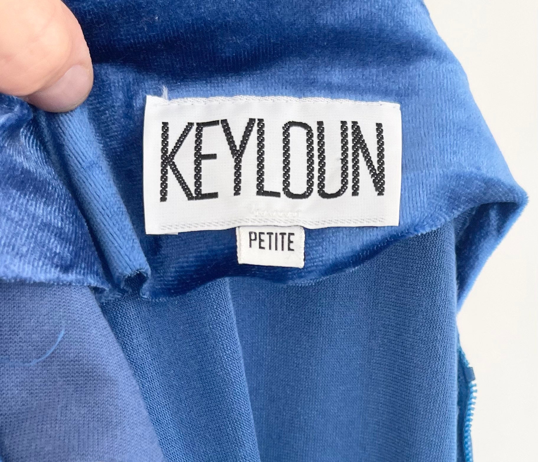 Cerulean Blue Velour Dressing Gown Robe Peignoir Vintage 70s Draped ...