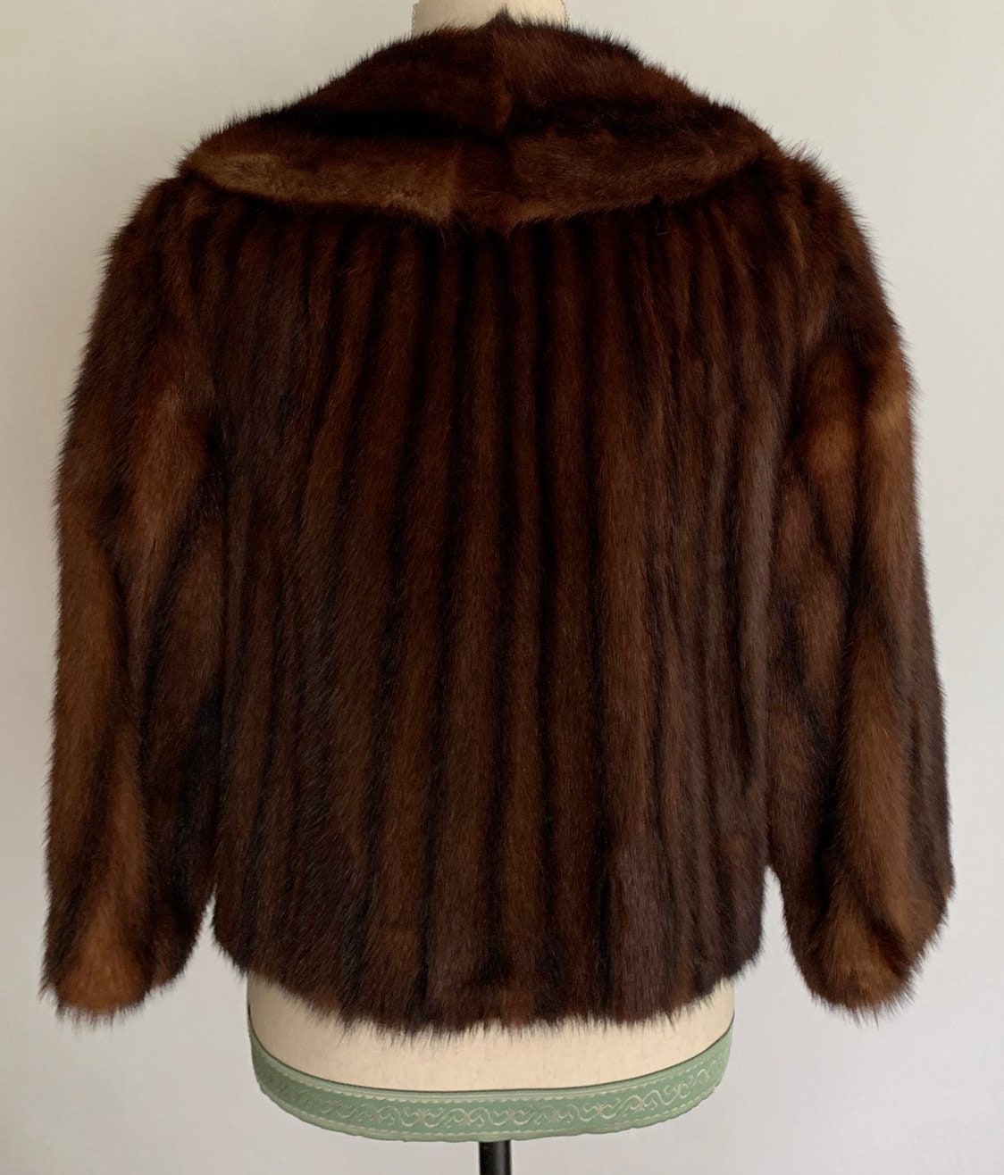 Short Glossy Mink Jacket Coat Vintage 50s 60s Gorgeous Mahogany Dark ...