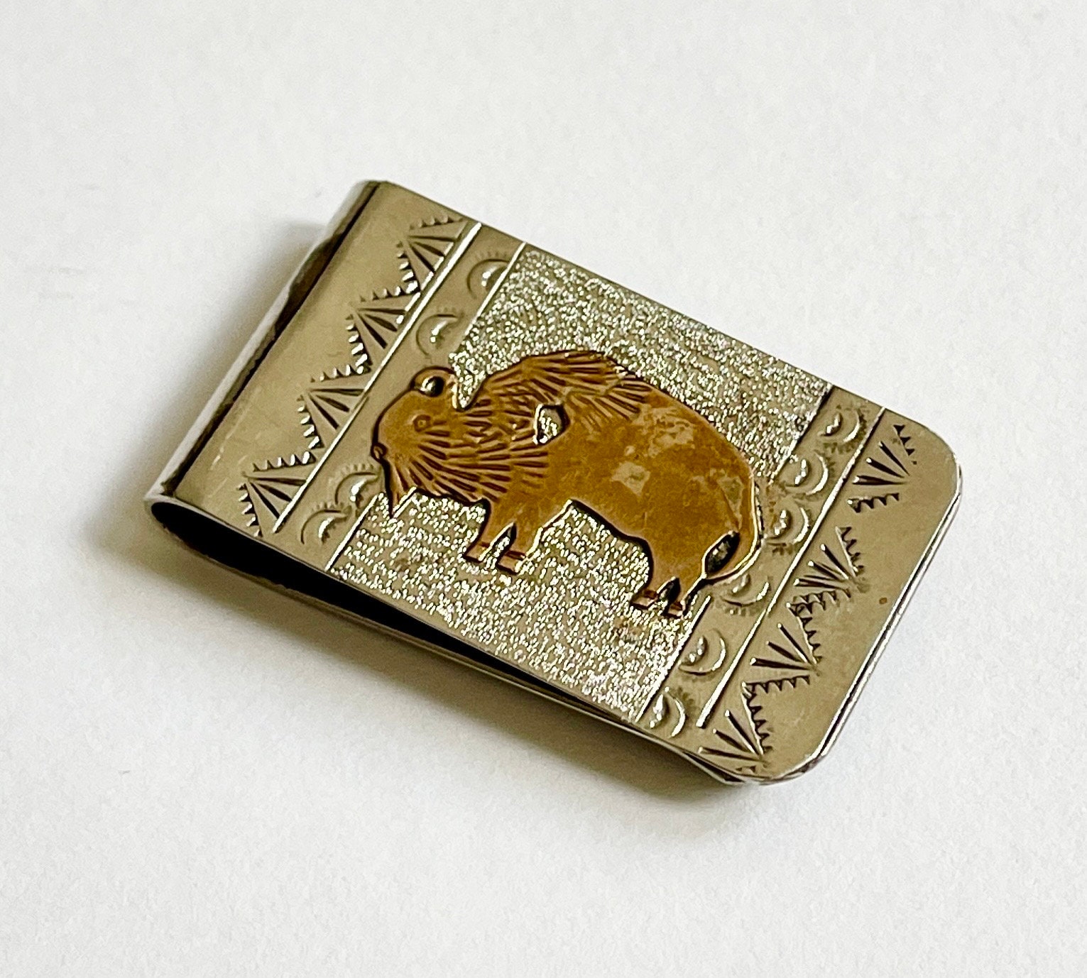 Sterling Silver Money Clip Vintage Signed Native American Navajo ...