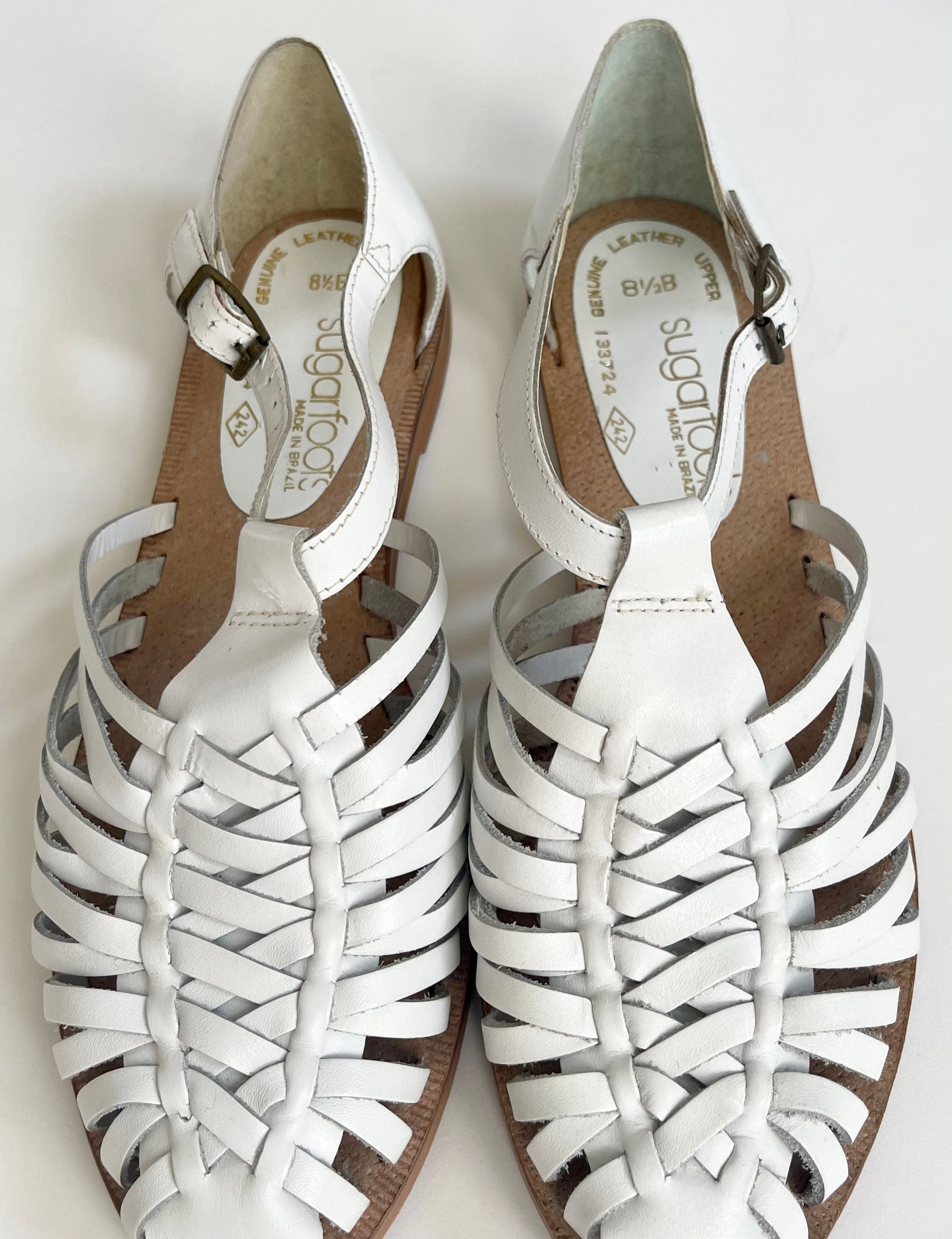 Brazilian Leather Huarache Sandals Never Worn Vintage 80s Women's Shoes ...