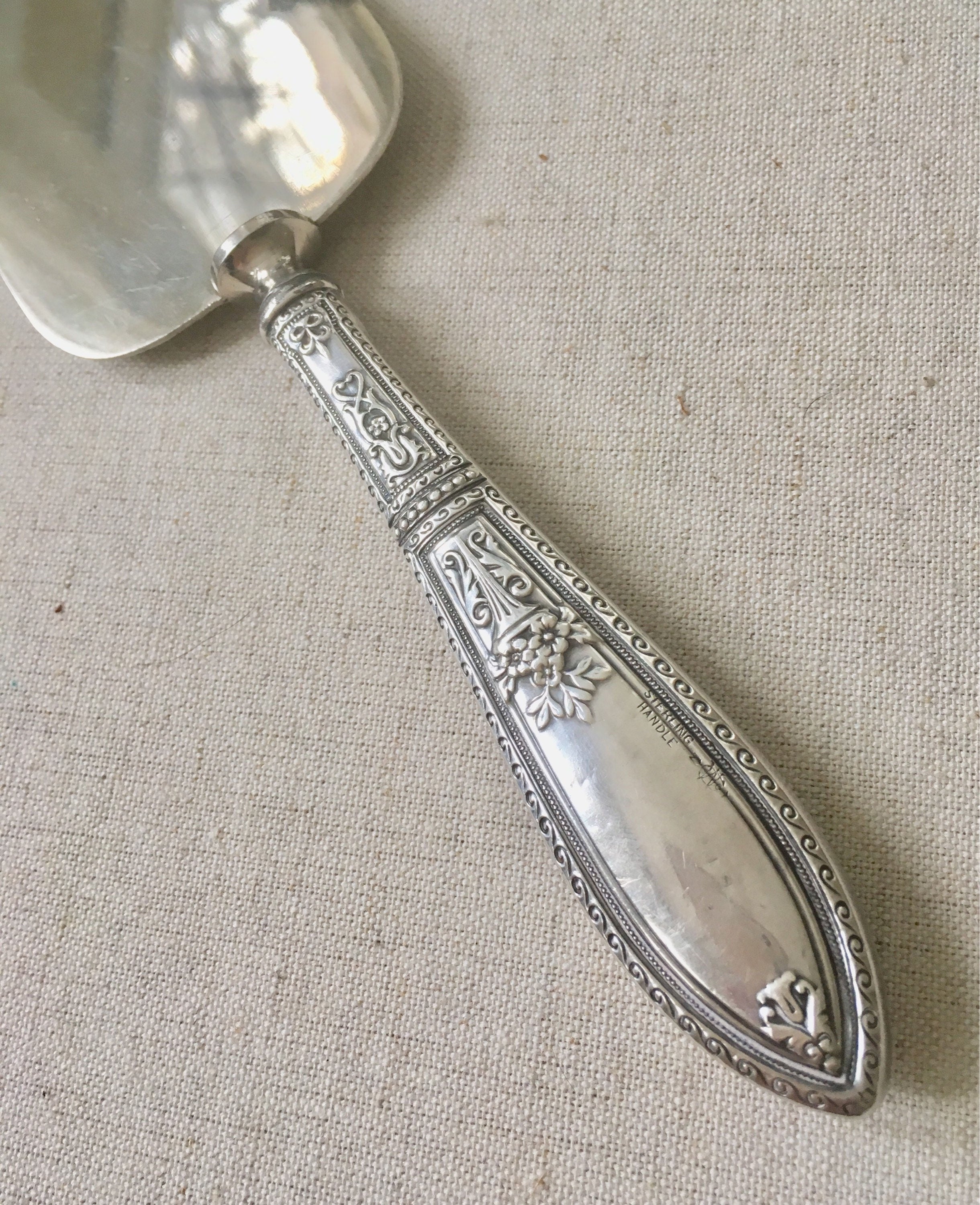 Sterling Silver Cake Knife Wedding Cake Cutter Server Vintage Antique ...